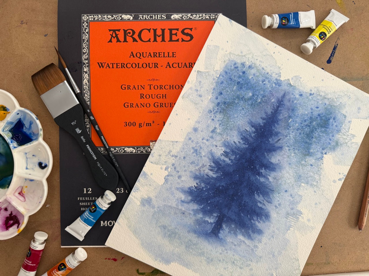 A "Winter" Watercolor Paint-a-Long with Kelly Baskin – Opus Art Supplies