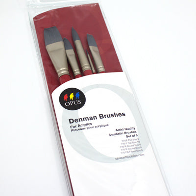Opus Denman Long-handled Brush Assorted Set of 5 – Opus Art Supplies